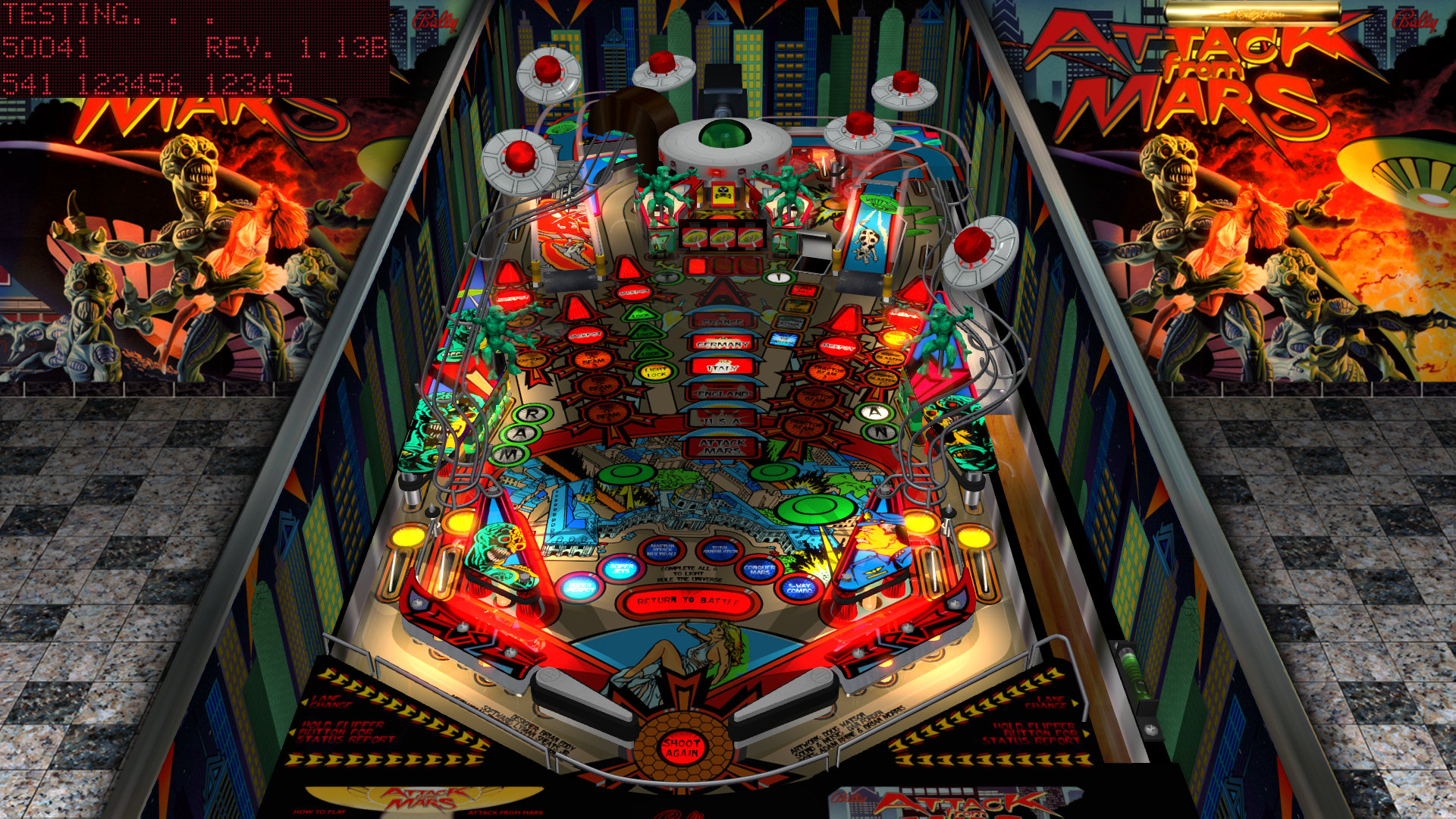 Attack from Mars Remake Pinball Machine - Game Room Planet