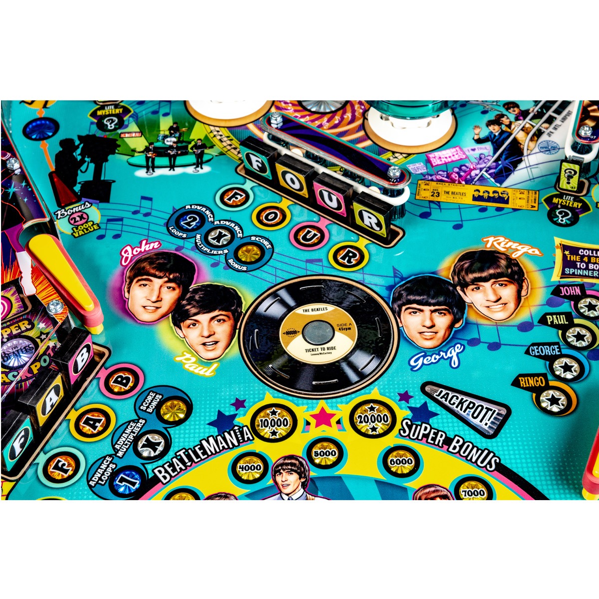 Beatles Gold Pinball Machine - Game Room Planet