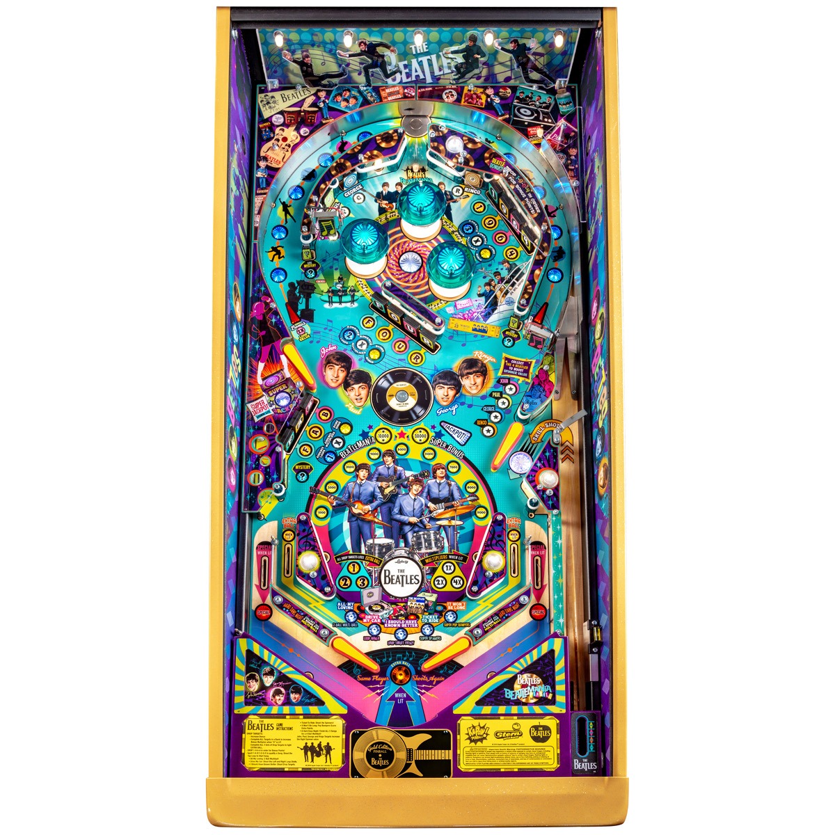 Beatles Gold Pinball Machine - Game Room Planet