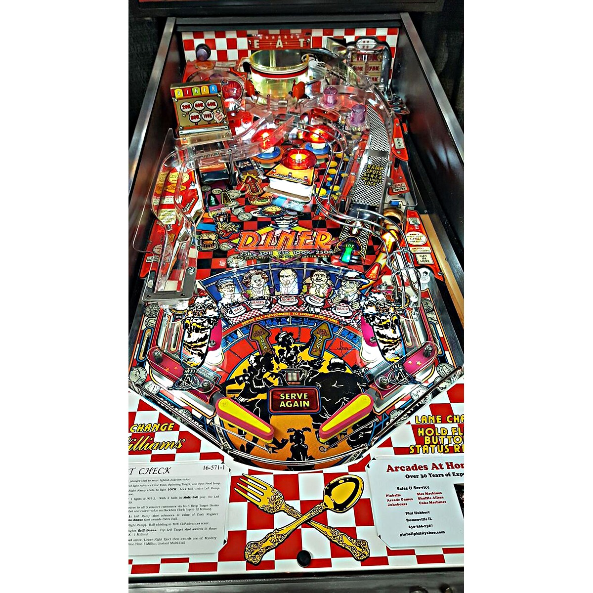 Diner Pinball Machine by Williams - Game Room Planet