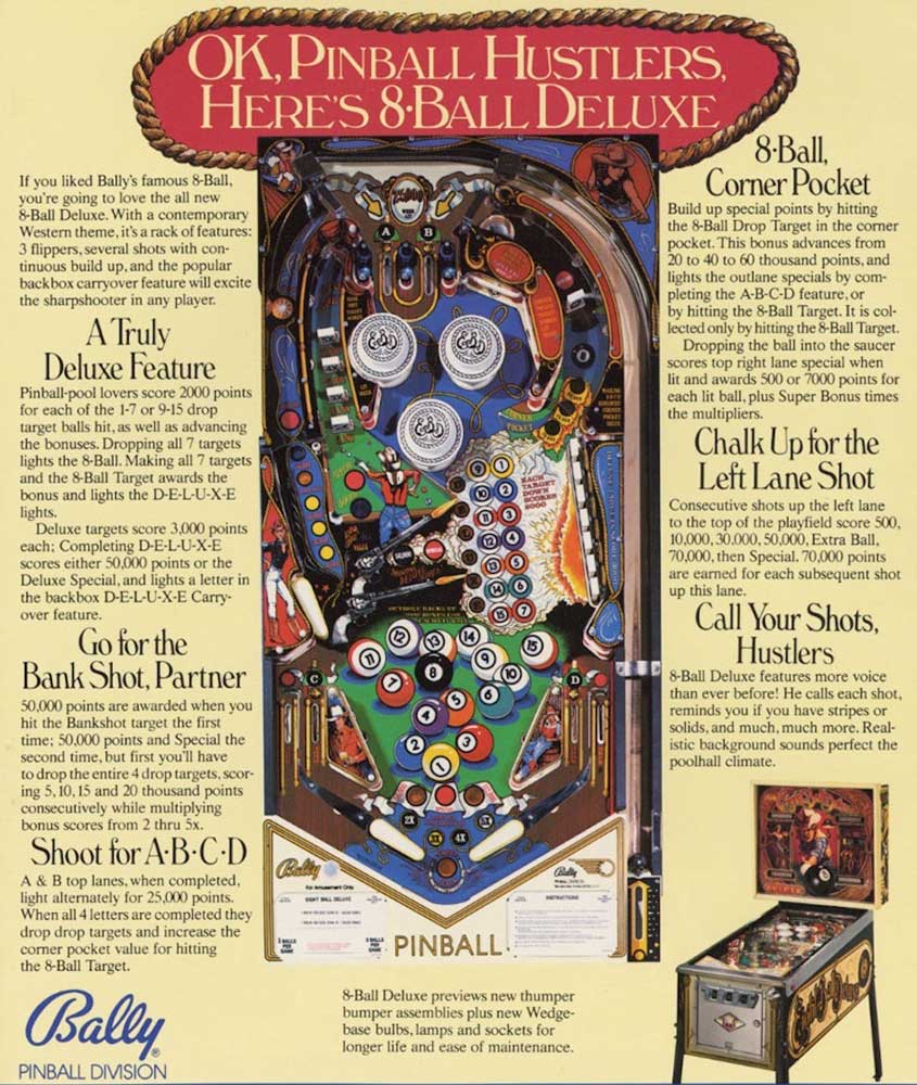 Eight Ball Deluxe Pinball Machine - Game Room Planet