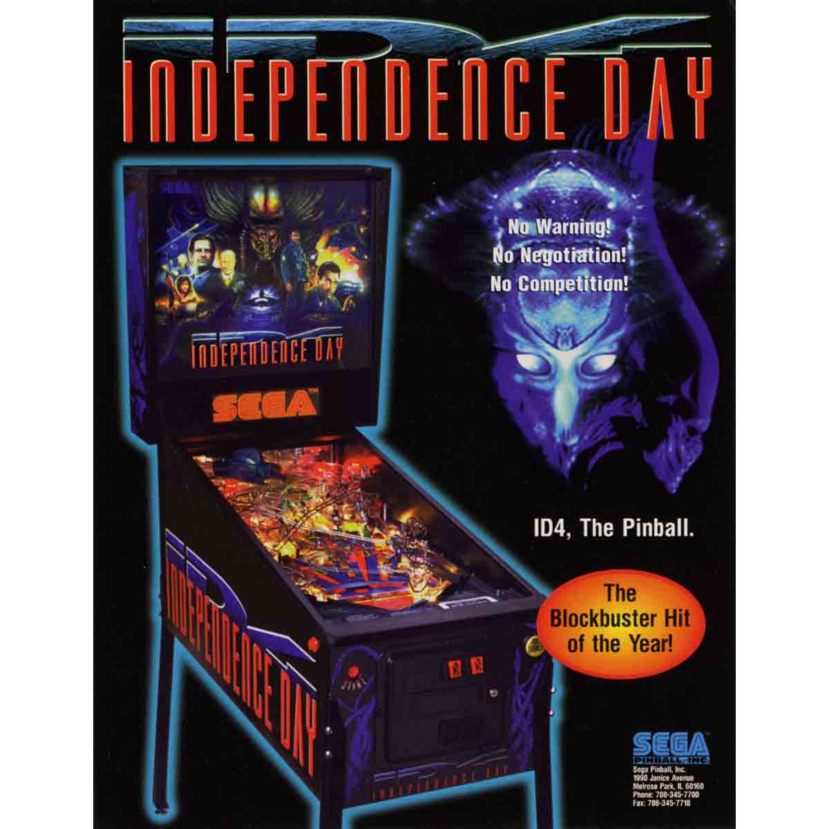 Independence Day Pinball Machine - Game Room Planet