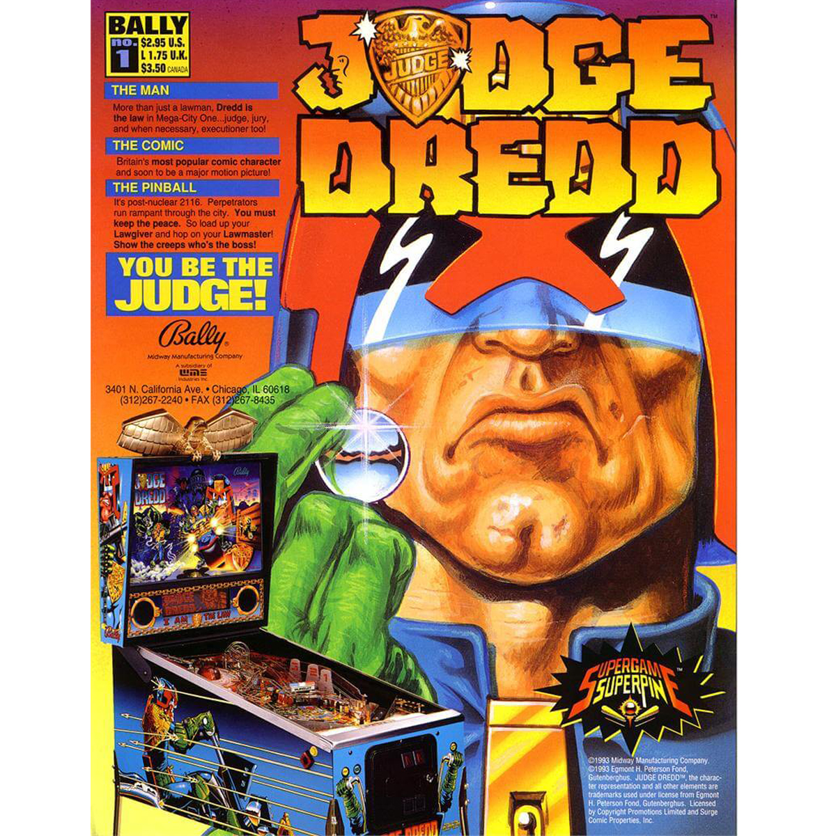 Judge Dredd Pinball Machine - Game Room Planet
