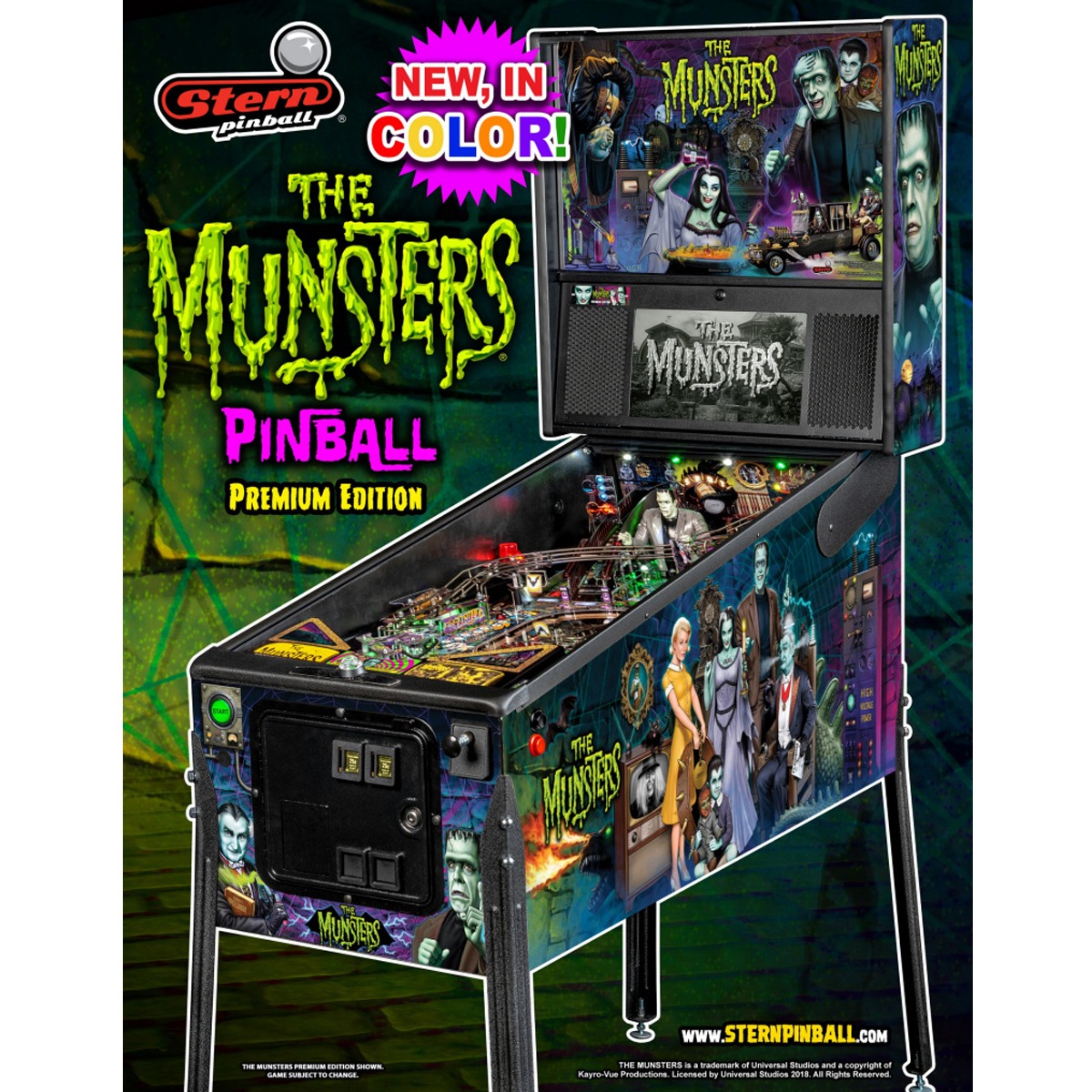 Munsters Premium Pinball Color Edition - Game Room Planet