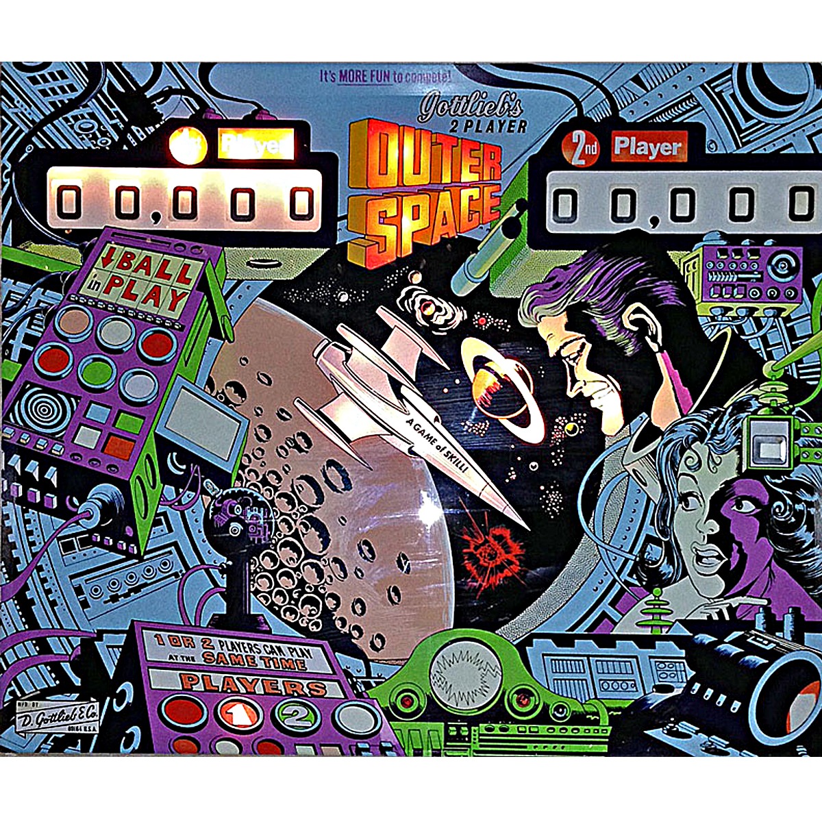 Outer Space Pinball Machine - Game Room Planet