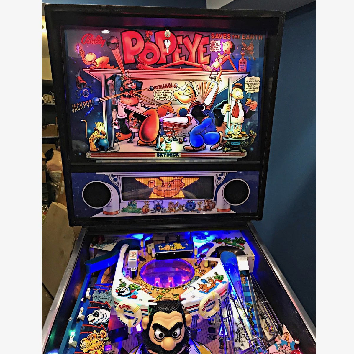Popeye Saves The Earth Pinball Machine - Game Room Planet