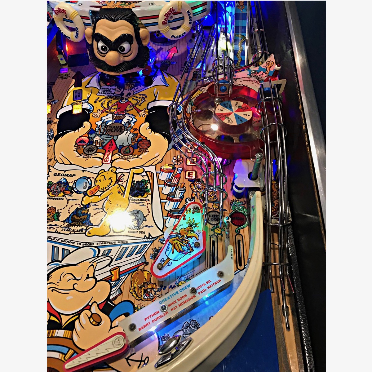 Popeye Saves The Earth Pinball Machine - Game Room Planet