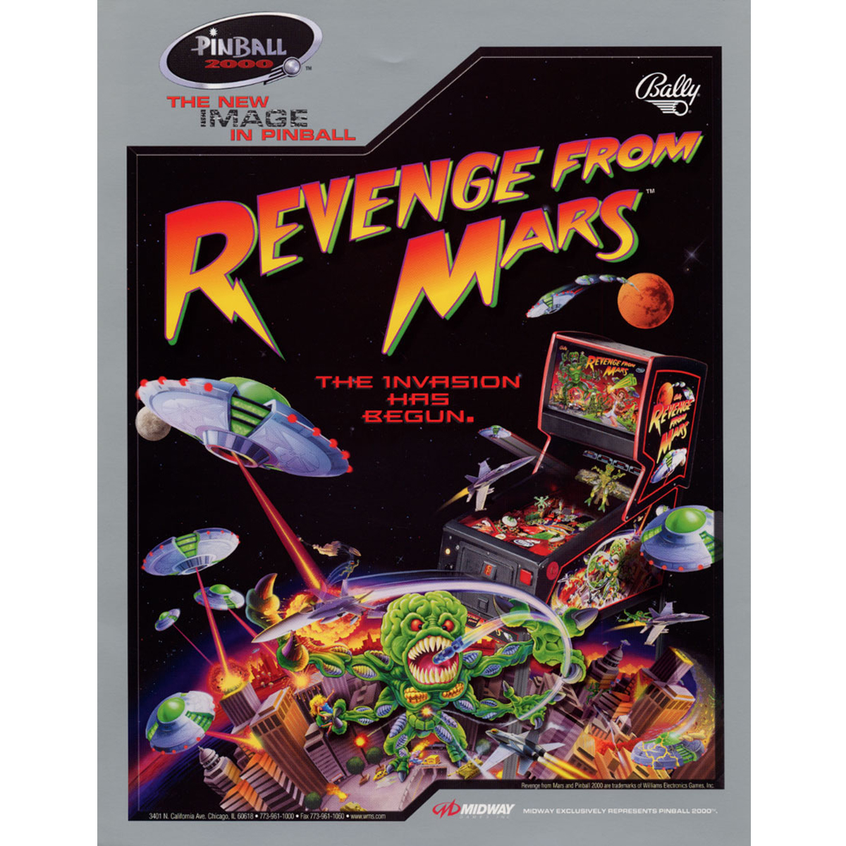Revenge From Mars Pinball Machine - Game Room Planet