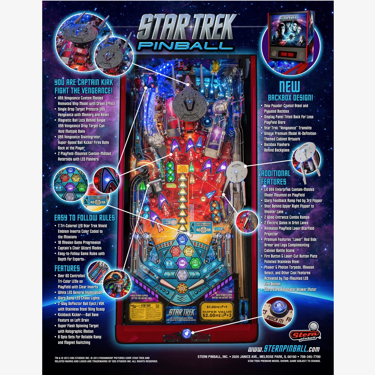 Star Trek Premium Pinball Machine - Game Room Planet