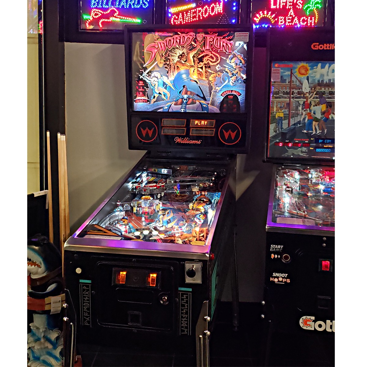 Swords of Fury Pinball Machine - Game Room Planet