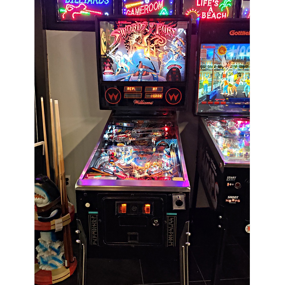 Swords of Fury Pinball Machine - Game Room Planet