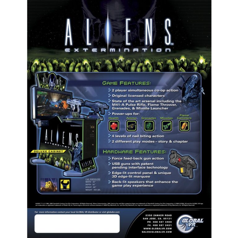 Aliens Extermination Arcade - Game Room Planet | Order Now!